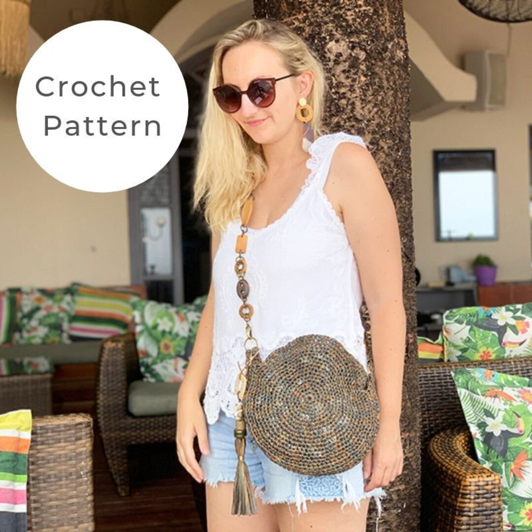 Crochet Circle Bag Pattern, Crochet Bag, Crochet Pattern, Crochet Bag Pattern, Crochet Circle ...