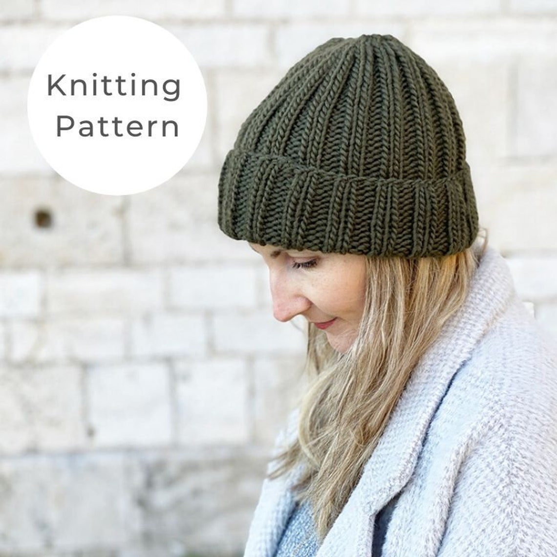 Mariner's Hat Knitting Pattern Ribbed Beanie Hat Knitting - Etsy