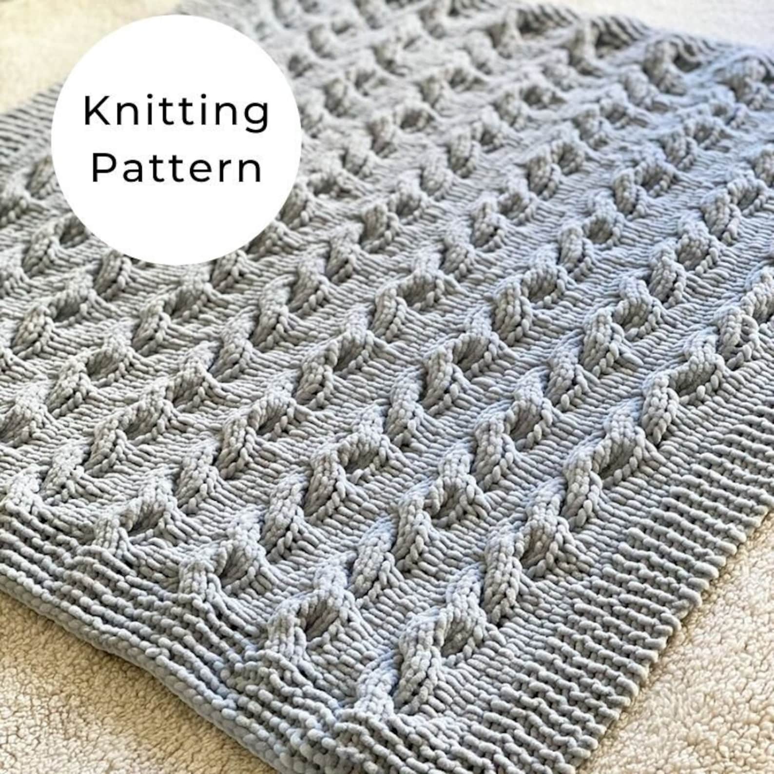 Cable Baby Blanket Pattern Baby Blanket Knitting Pattern | Etsy