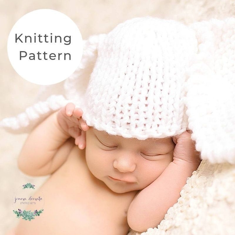 Baby Bunny Hat Knitting Pattern Bunny Beanie Pattern Bunny | Etsy