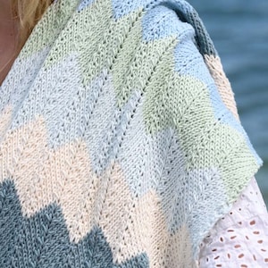 Sea Glass Shawl Knitting Pattern, Shawl Pattern, Shawl Wrap, Shawl ...