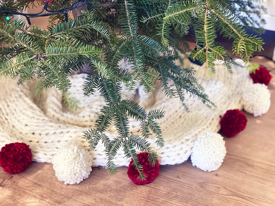 Christmas Tree Skirt Knitting Pattern Chunky Knit Tree Skirt - Etsy