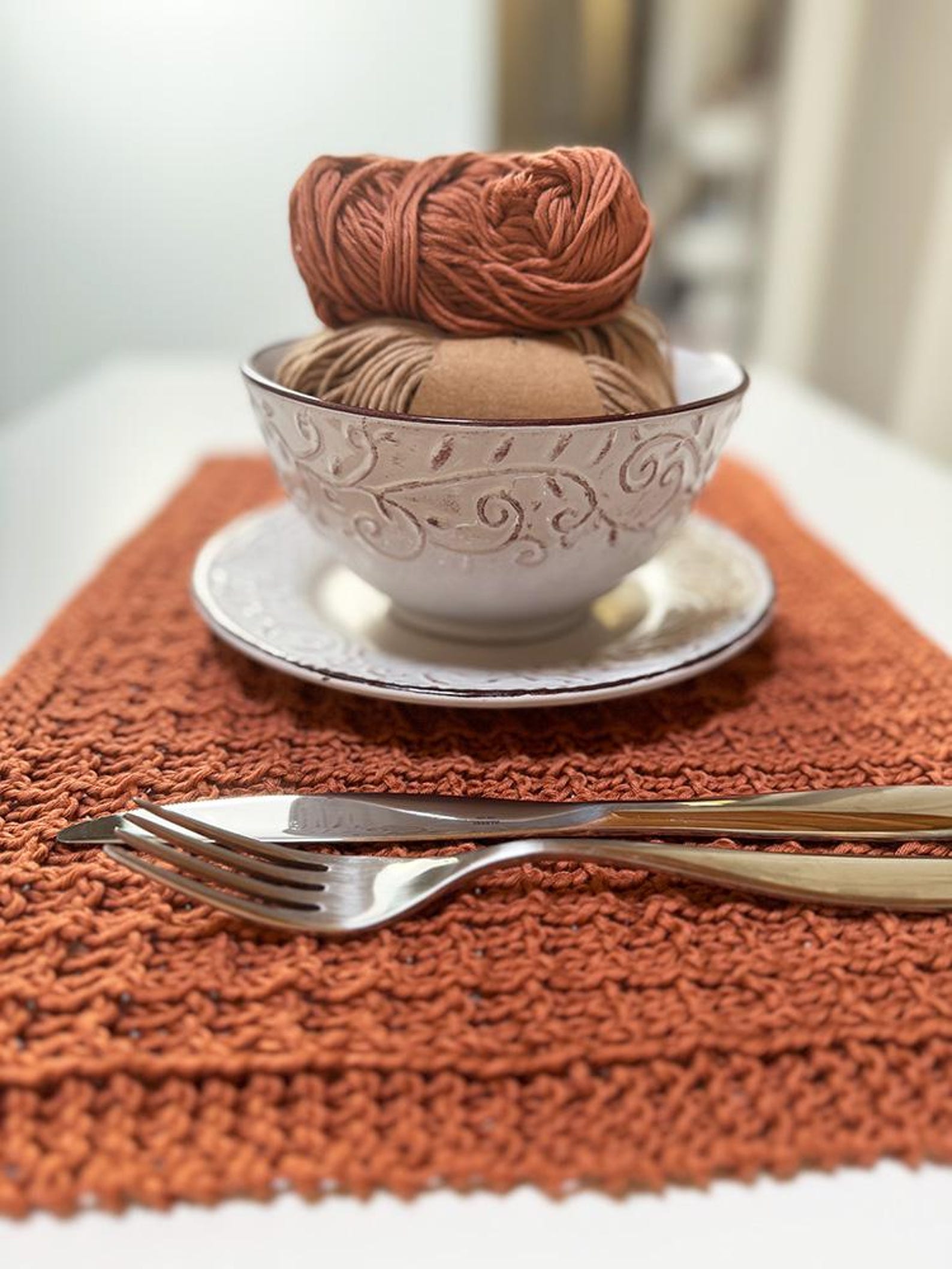 Easy Cotton Placemat Knitting Pattern, Placemat Pattern, Placemat ...