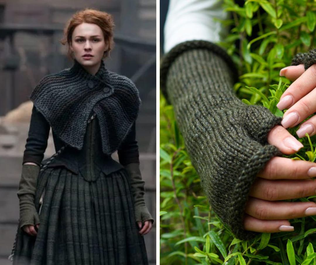 Fingerless Gloves Pattern / Outlander Knitting Pattern / Fingerless ...