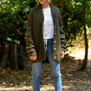 Irish Moss Stitch Cardigan Knitting Pattern, Easy Cardigan Pattern ...