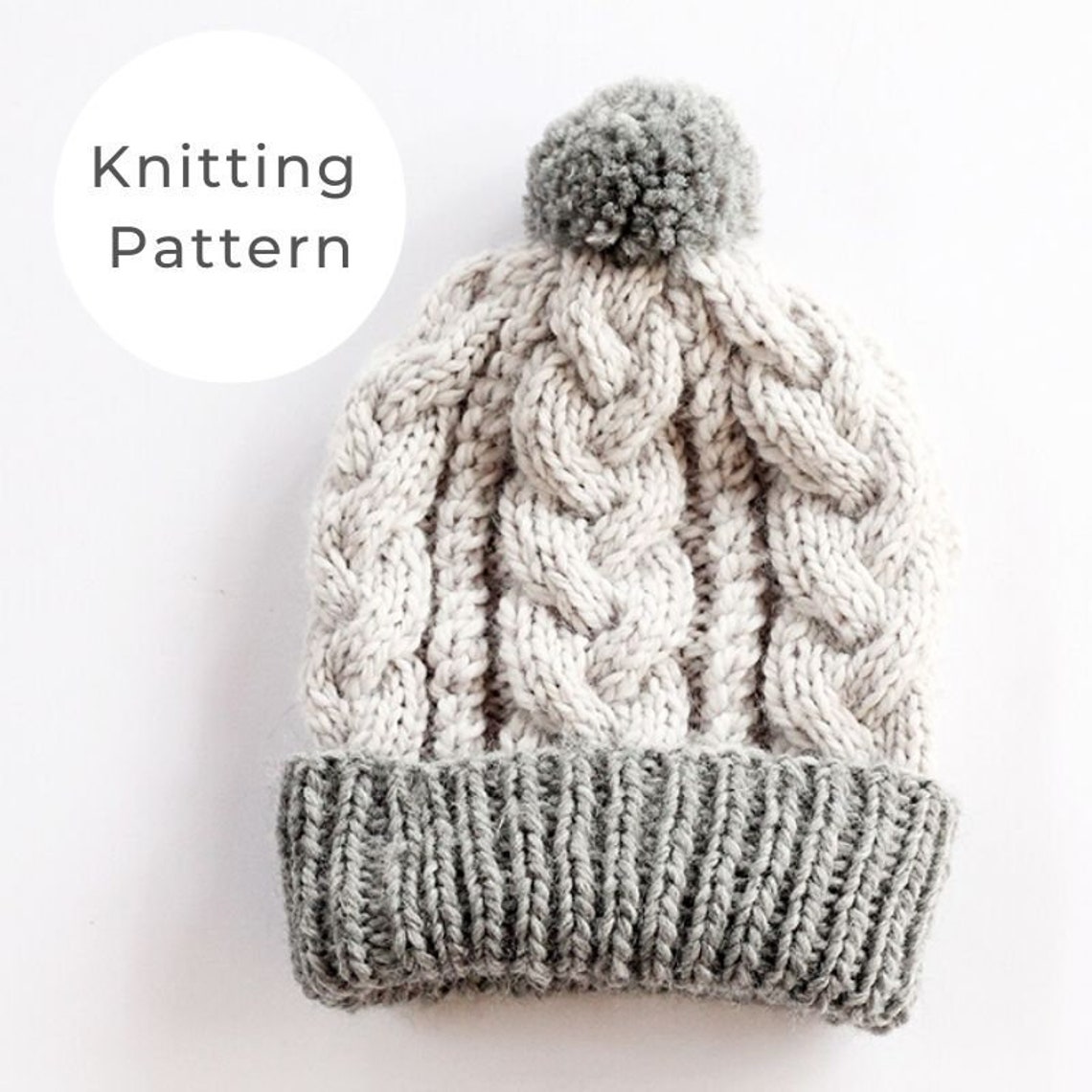 Cable Knit Baby Hat Pattern Cable Hat Knitting Pattern Easy | Etsy