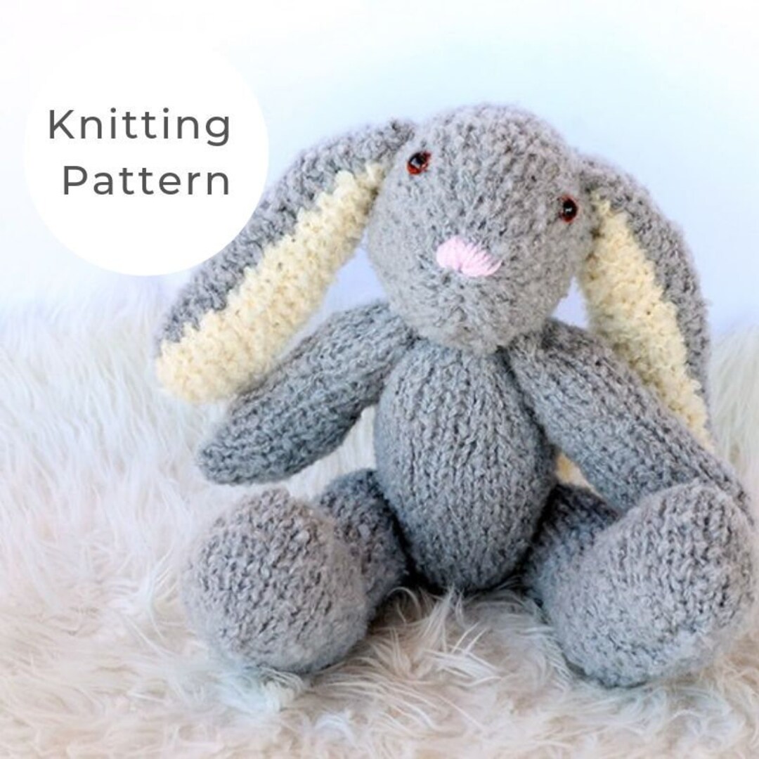 Bunny Toy Pattern, Floppy Bunny Knitting Pattern, Bunny Softie Pattern ...