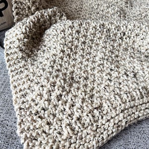 Knit Blanket Pattern, Beginner Blanket Pattern, Blanket Knitting Pattern, Knitted Blanket, Basic ...