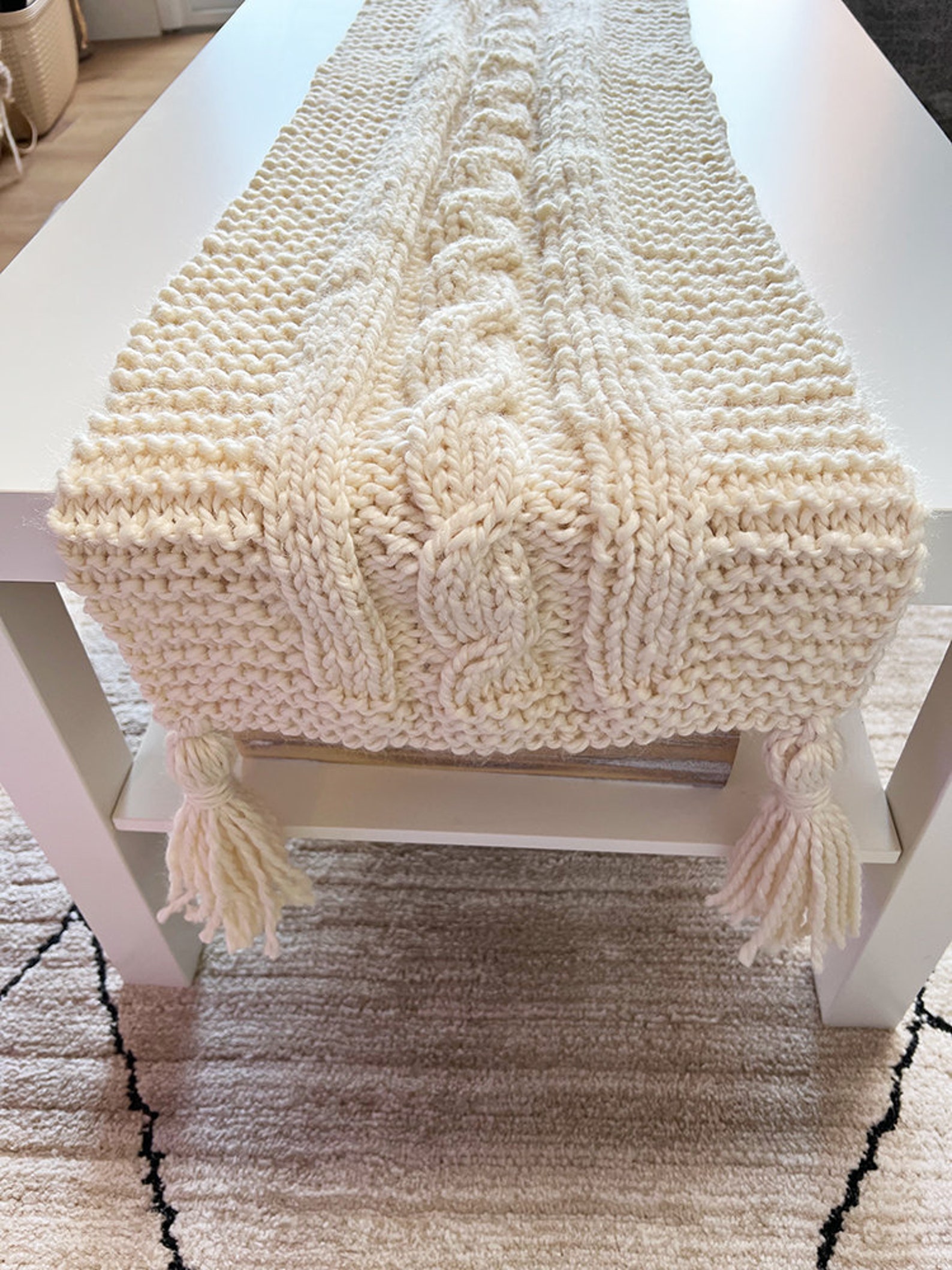 Table Runner Knitting Pattern, Table Decor Knitting Pattern, Home Decor ...