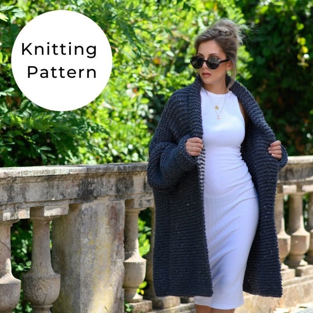 Chunky Knit Cardigan Pattern, Oversized Chunky Knit Cardigan Pattern ...