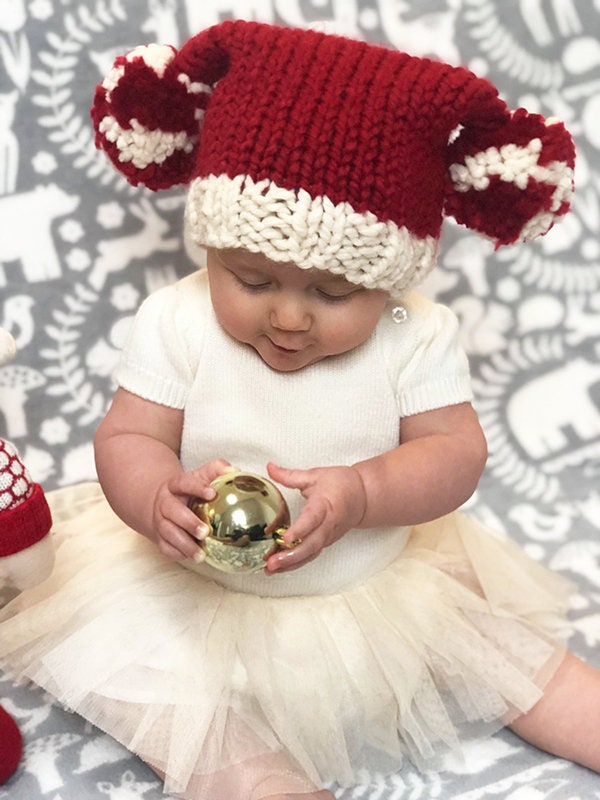 Baby Santa Hat Knitting Pattern Santa Sack Hat Pattern | Etsy