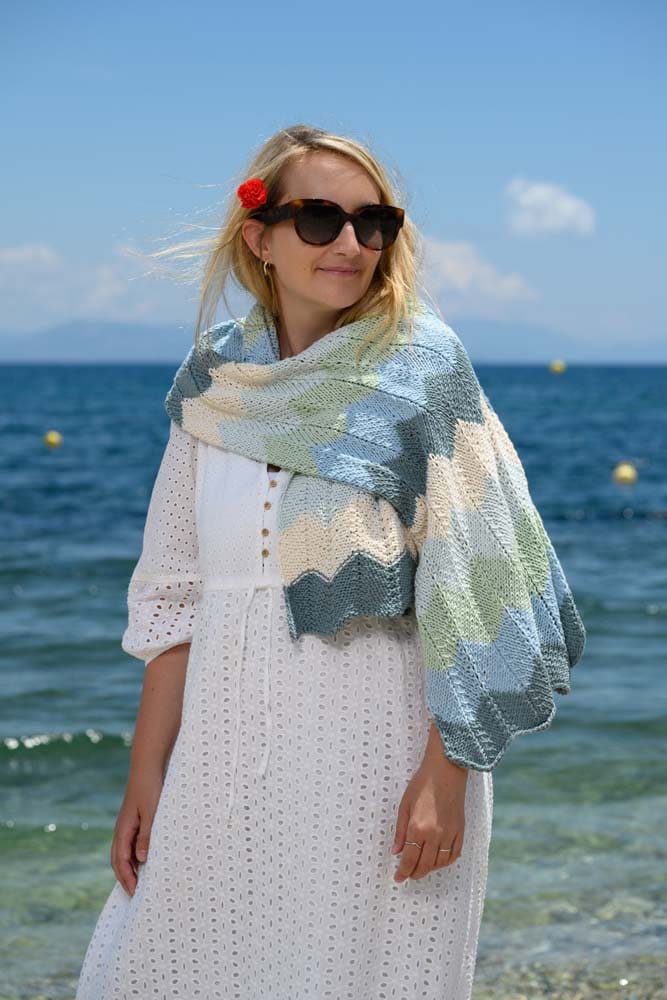 Sea Glass Shawl Knitting Pattern, Shawl Pattern, Shawl Wrap, Shawl ...