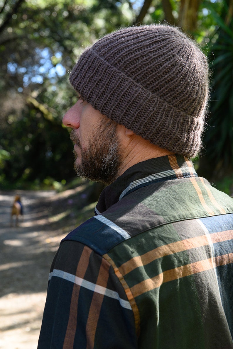 Ribbed Beanie Knitting Pattern / Mariner Hat Pattern / Men's Hat ...