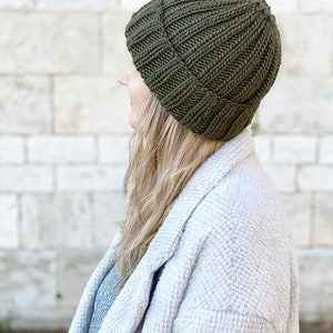 Mariner's Hat Knitting Pattern, Ribbed Beanie Hat Knitting Pattern ...