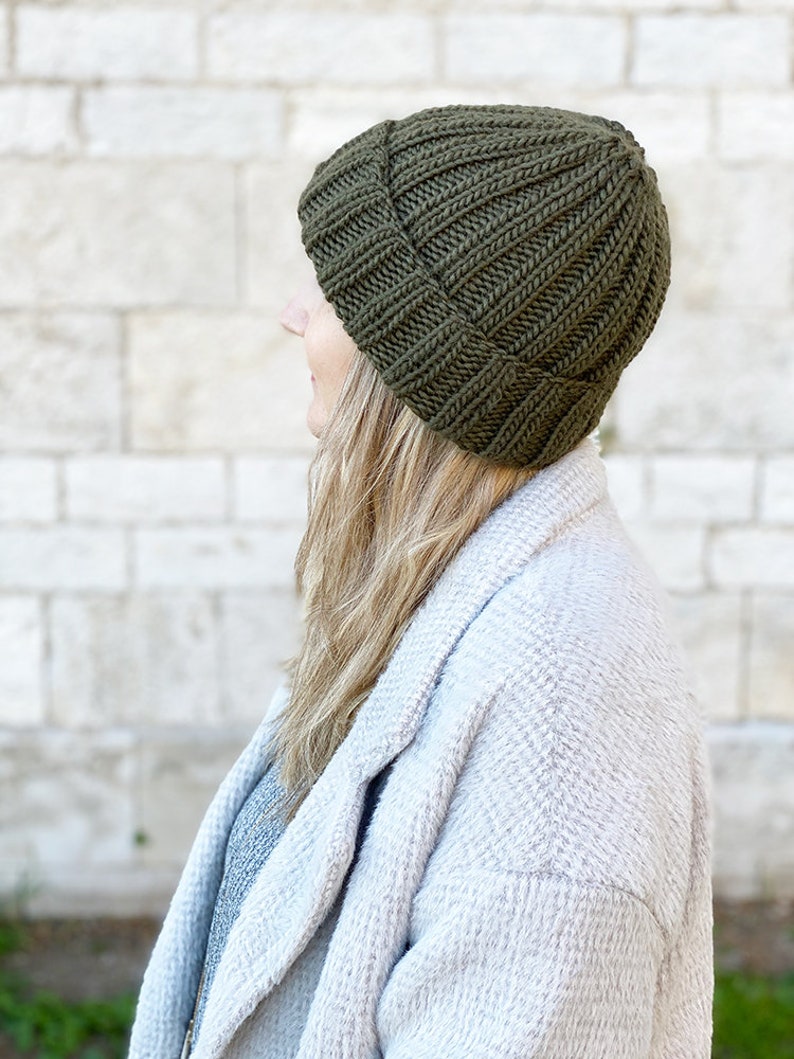 Mariner's Hat Knitting Pattern, Ribbed Beanie Hat Knitting Pattern ...
