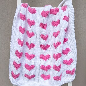 Heart Baby Blanket Pattern, Baby Blanket Knitting Pattern, Baby ...