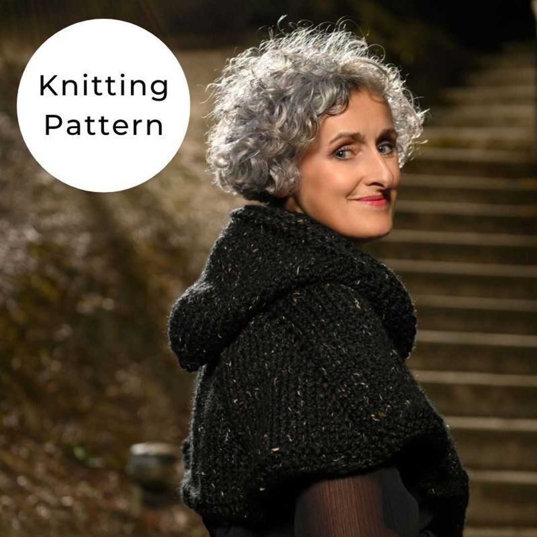 Belladonna Hooded Shawl Knitting Pattern/shawl Pattern/shawl Knitting ...