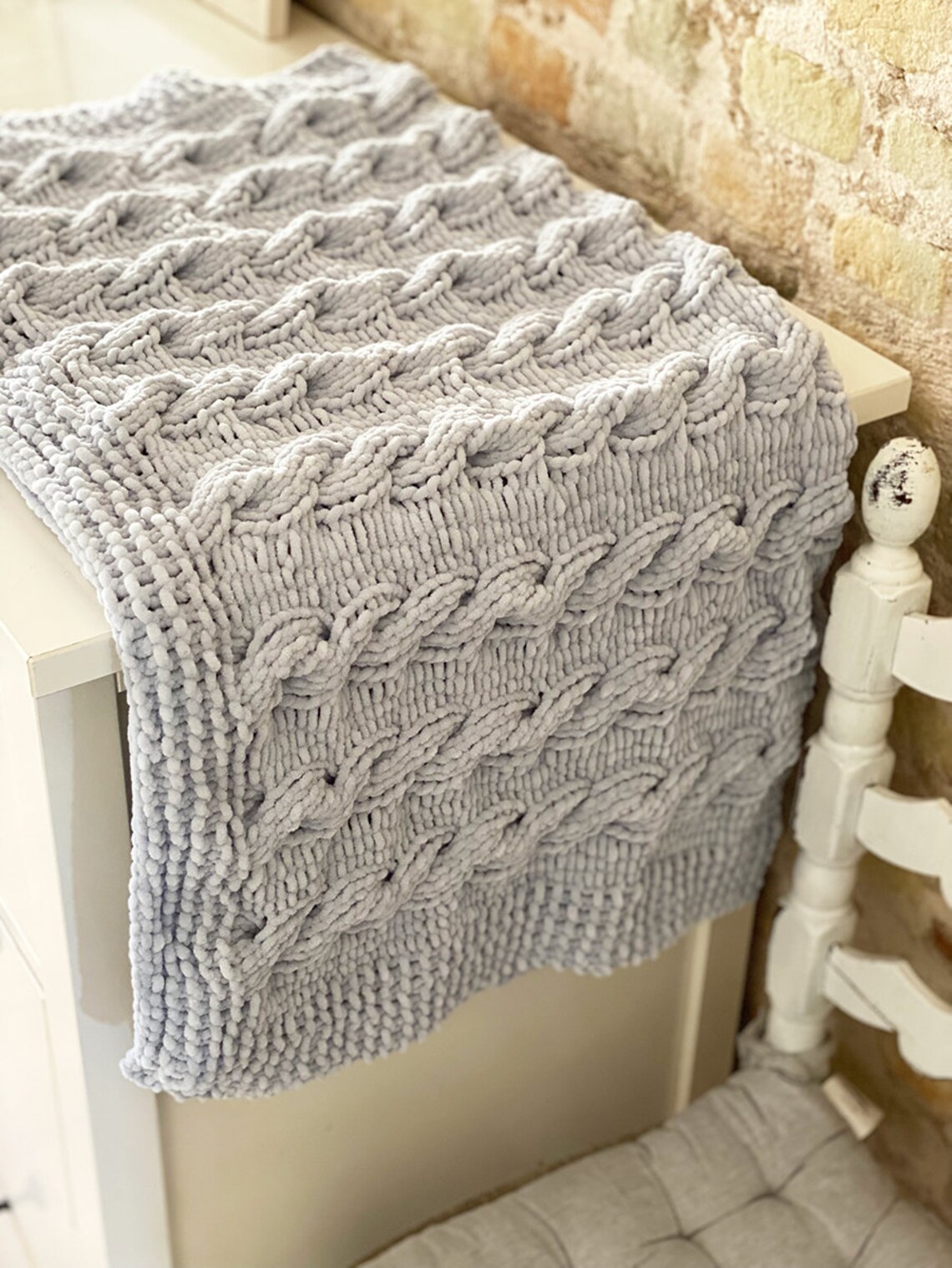 Cable Baby Blanket Pattern Baby Blanket Knitting Pattern | Etsy