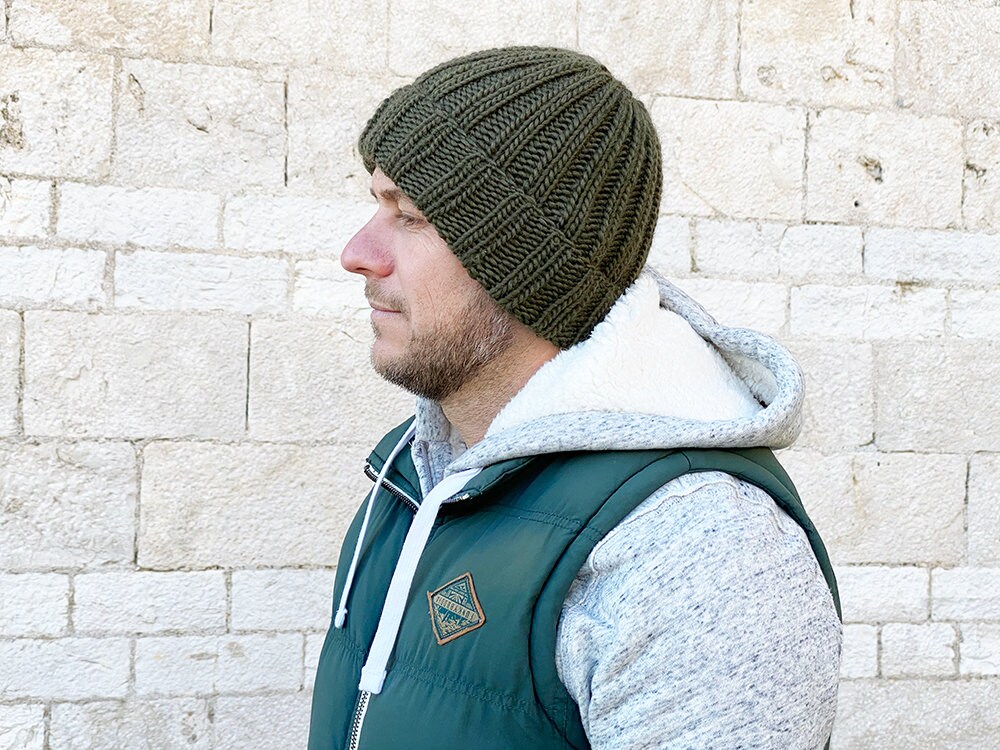 Mariner's Hat Knitting Pattern, Ribbed Beanie Hat Knitting Pattern ...