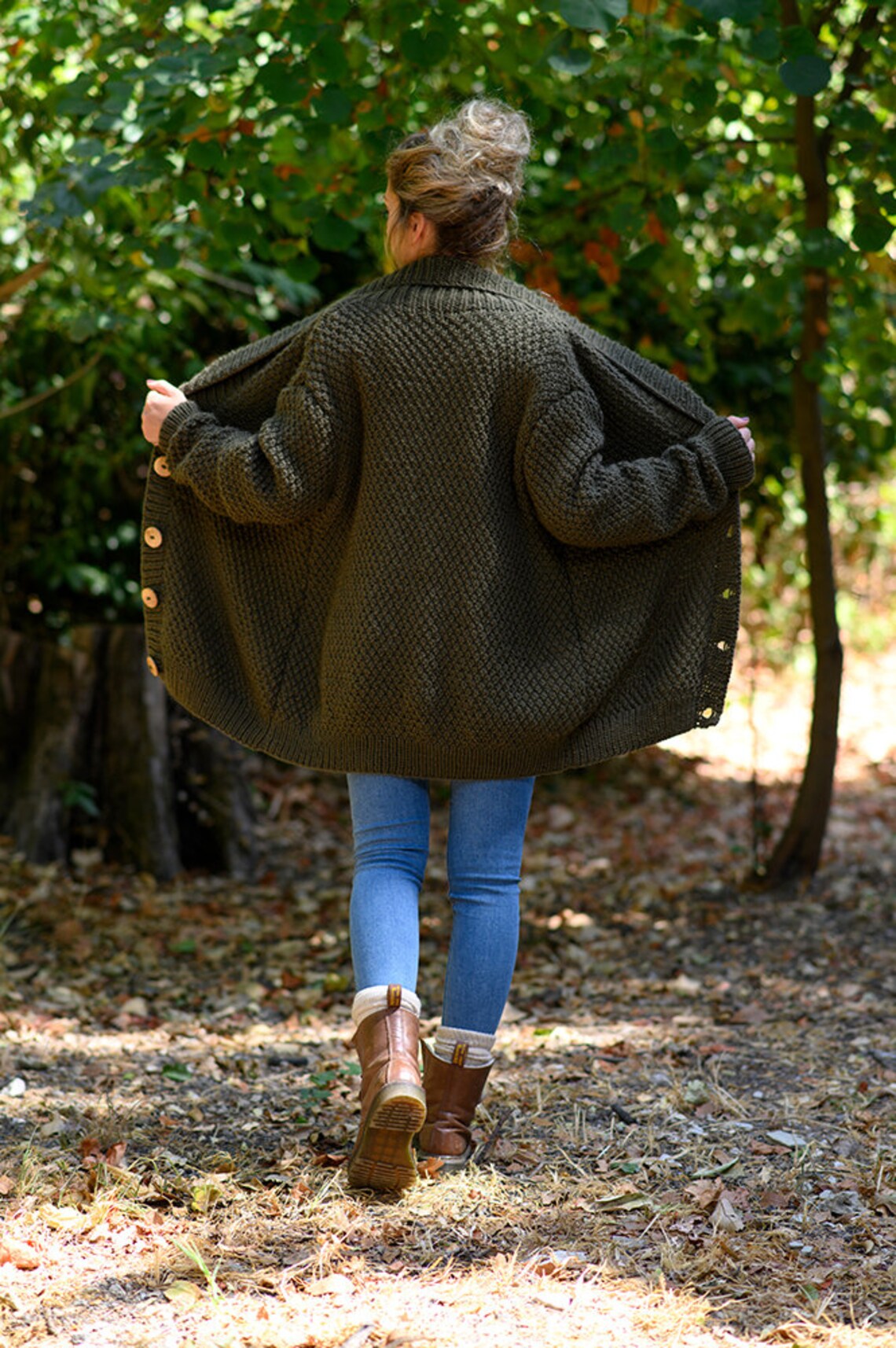 Irish Moss Stitch Cardigan Knitting Pattern, Easy Cardigan Pattern ...