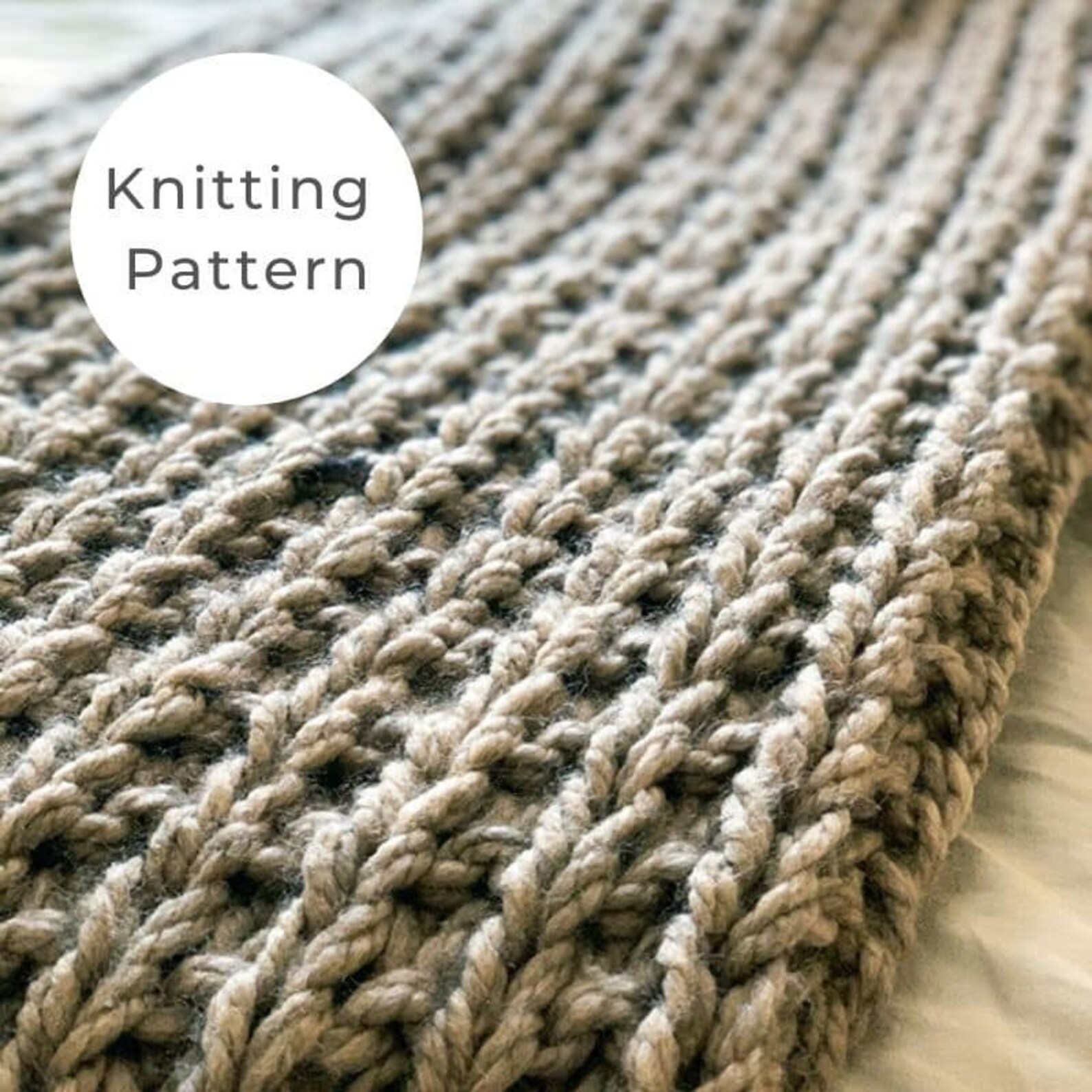 Chunky Knit Blanket Pattern Blanket Pattern Knit Blanket - Etsy