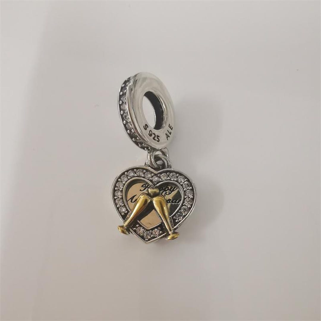 Pandora Two-tone Happy Anniversary Charm - Etsy