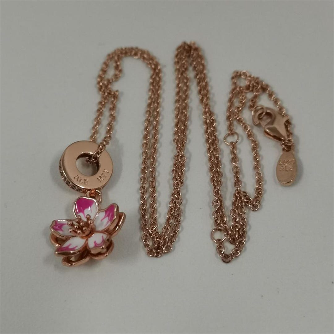 Pandora Cherry Blossom Pendant Necklace Set-60cm - Etsy