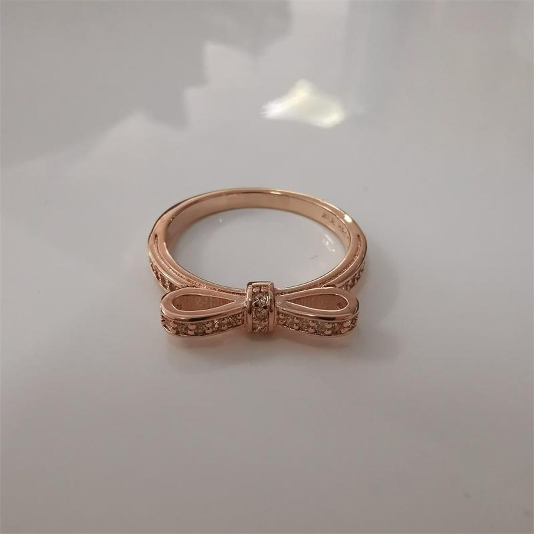 Pandora Sterling Silver Bow Ring - Etsy