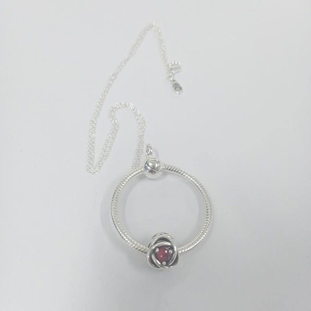 Pandora October Birthstone Eternity Circle O Pendant Set - Etsy