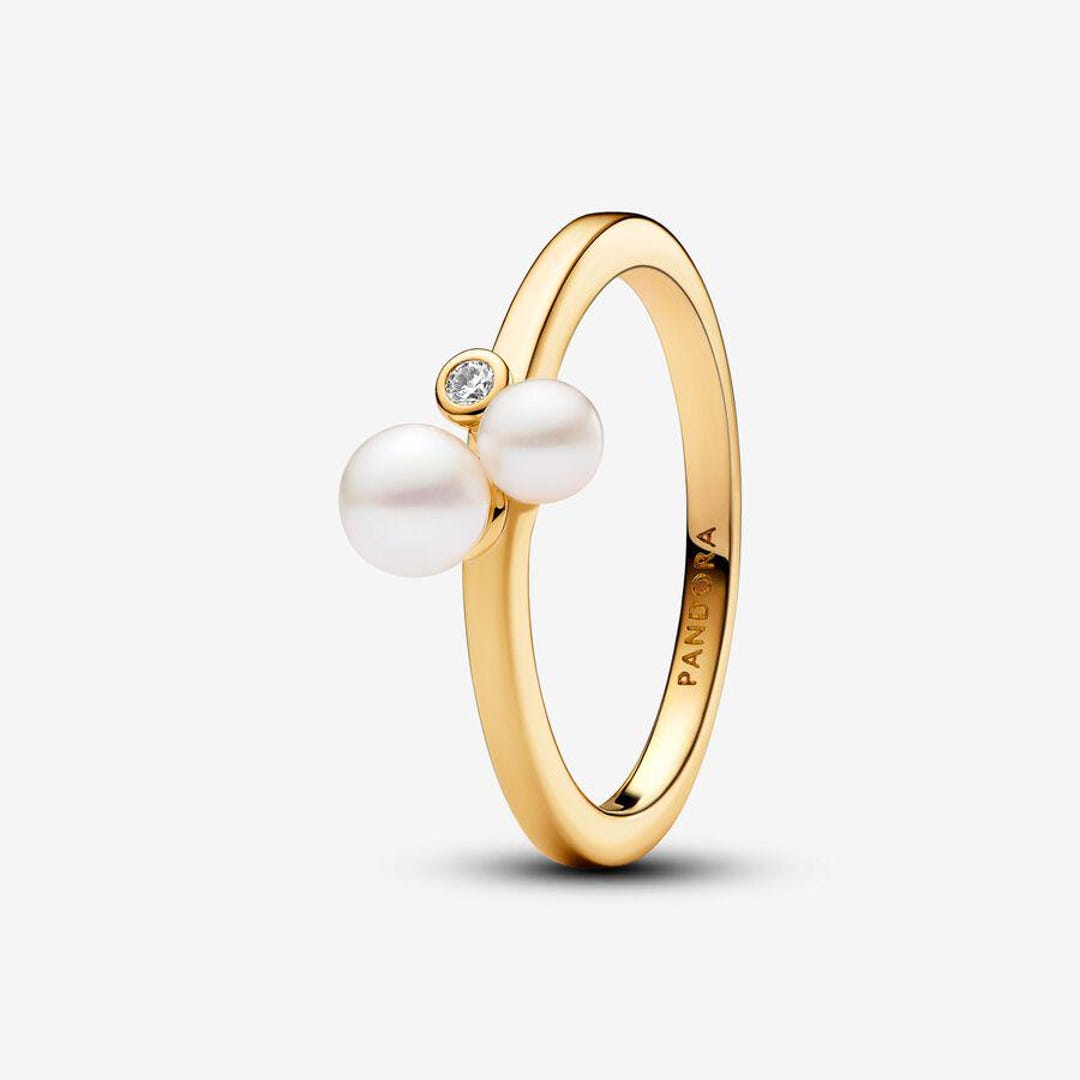 Pandora Duo Treated Freshwater Cultured Pearls Ring - Etsy