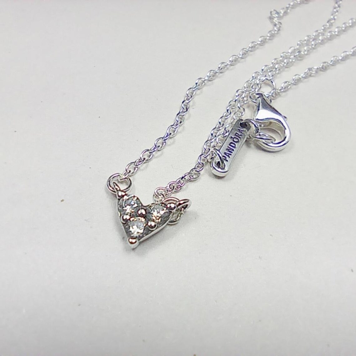 Pandora Kette Collier Triple Stone Heart Collier Silver Necklace 45cm ...