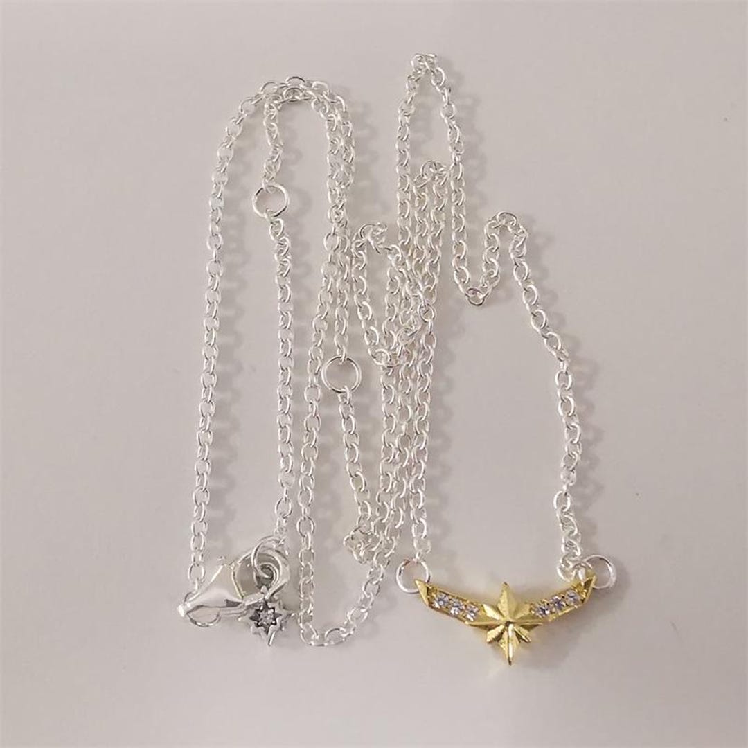 Pandora Captain Octogram Star Two Tone Pendant Necklace-50cm - Etsy