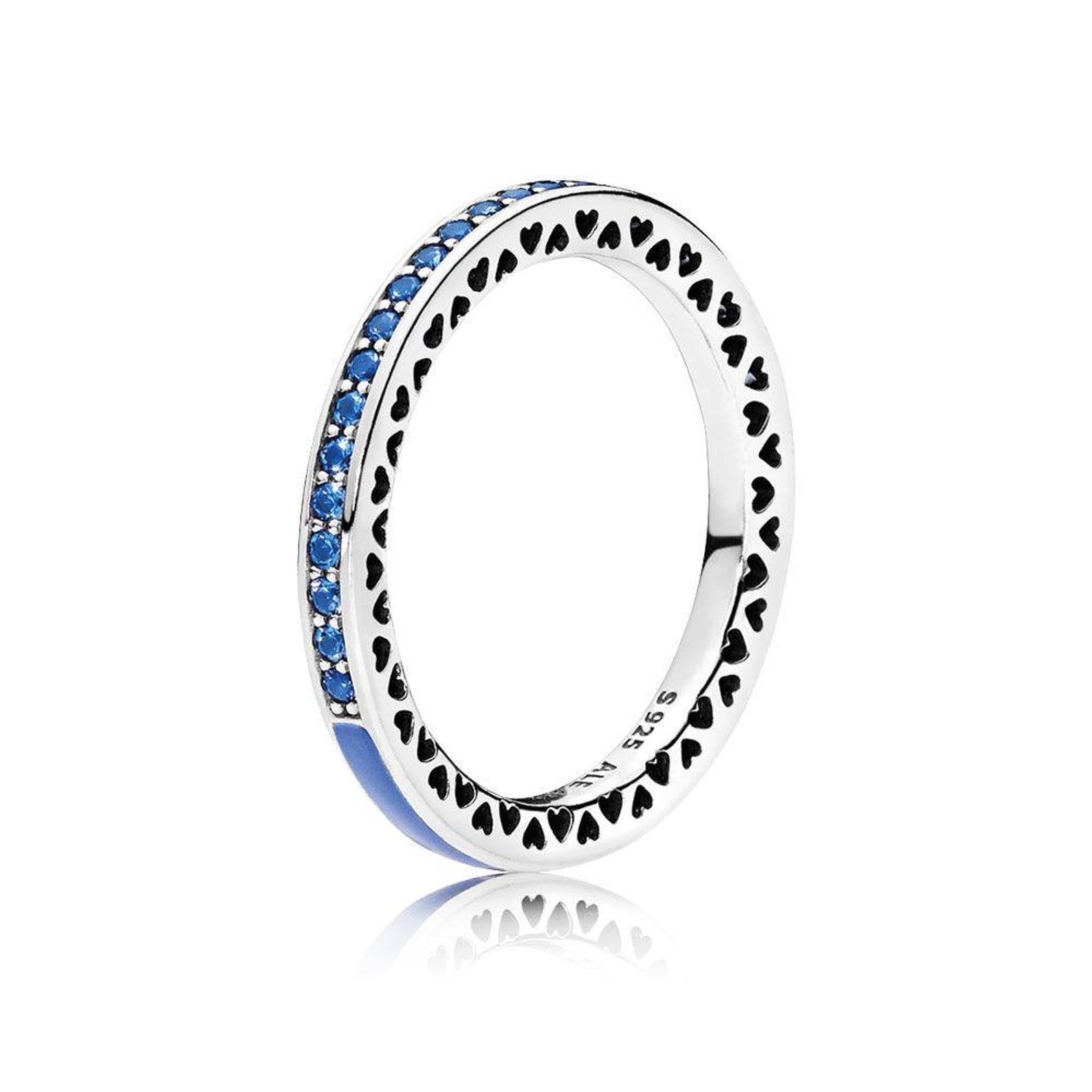 Pandora Radiant Hearts of Enamel Princess Blue Ring Pick - Etsy