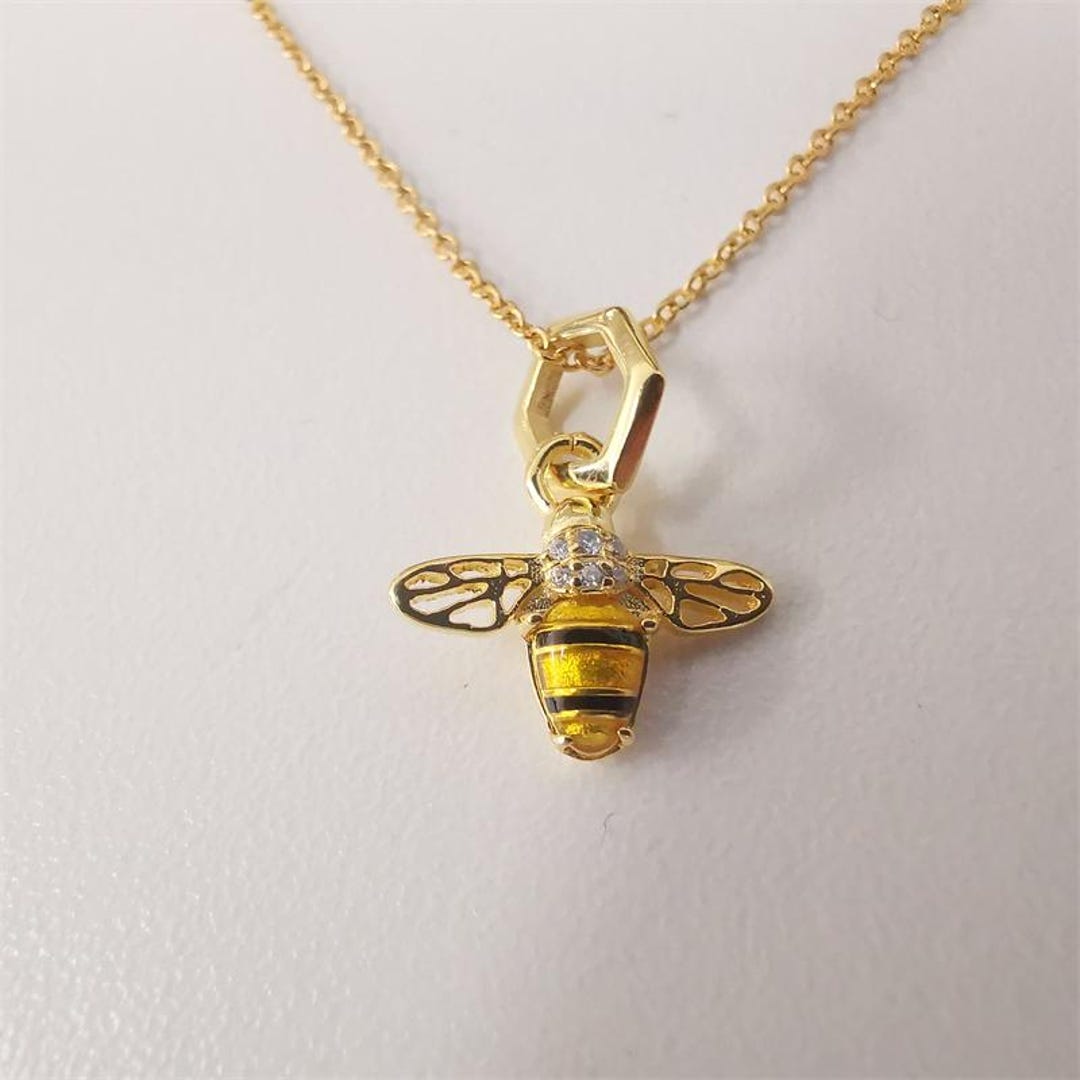Pandora Gold-plated Bee Charm and Necklace Set-45cm - Etsy