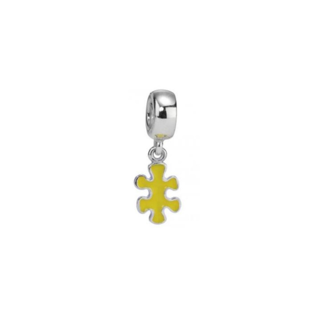 Pandora Dangle Charm Jigsaw Puzzle Piece Yellow - Etsy