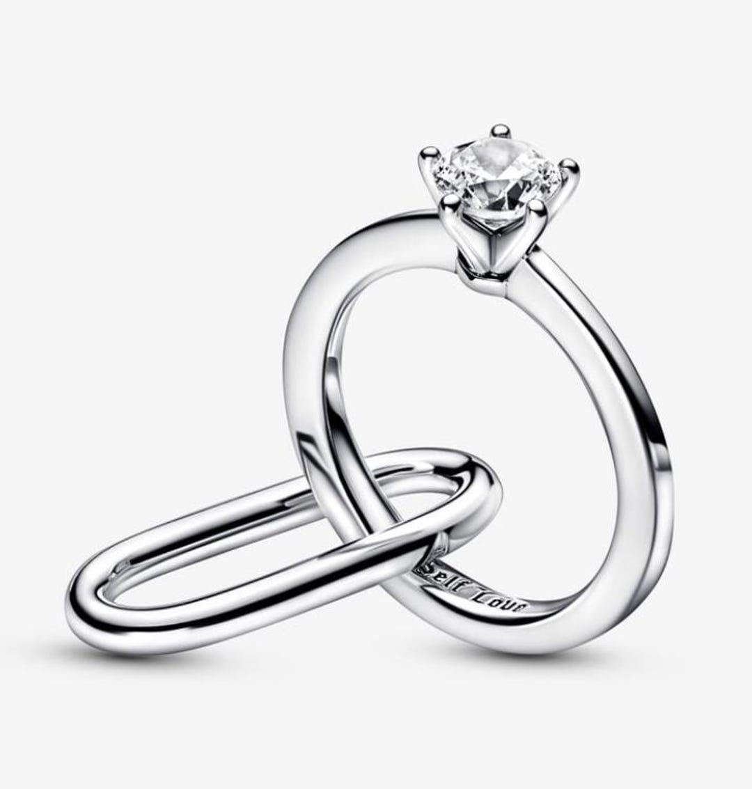 Marry Me Double Link by Pandora Sterling Silver With Zirconia - Etsy