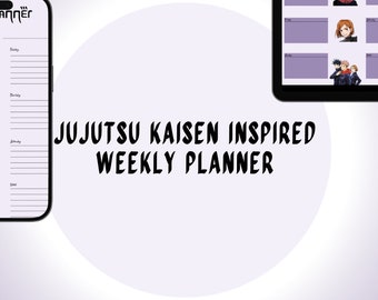 Anime Gojo Daily Planner Weekly Planner Printable Stationery Instant ...