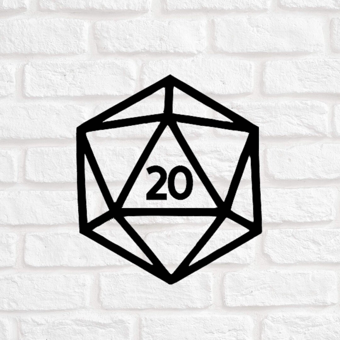 D20 Dice Dnd Sticker Vinyl Decal, D20 Dice Bumper Sticker Laptop Decal ...