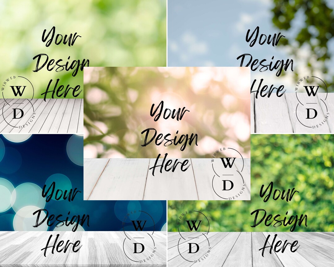 5 Outdoor Mockups, Nature Digital Backgrounds Product Mockup Bundle ...