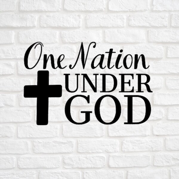 One Nation Under God Decal - Etsy