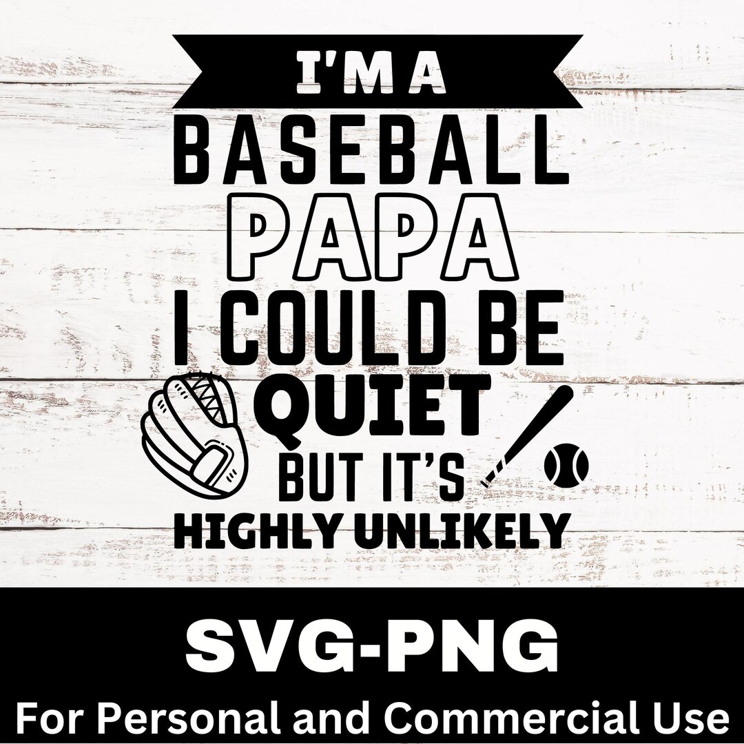 Baseball Papa Svg, Baseball Papa Png, Baseball Cut File, Baseball ...