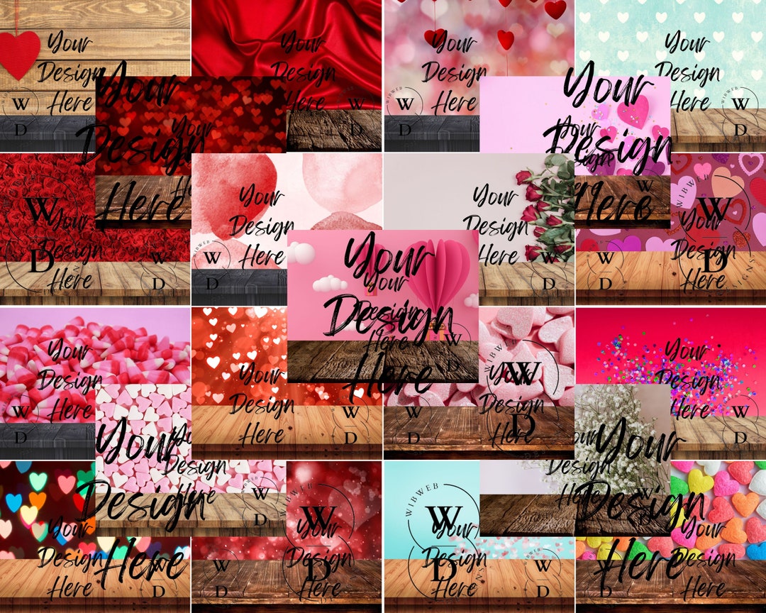 25 Valentine Mockups Valentine Digital Backgrounds Product - Etsy