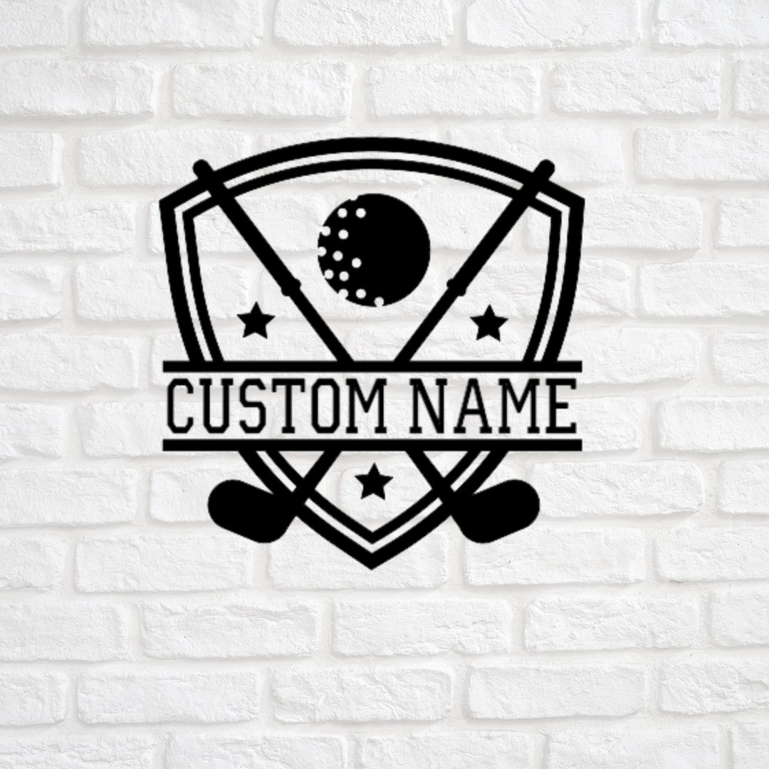 Custom Golf Name Sticker Vinyl Decal, Custom Player Golf Cart Bumper ...