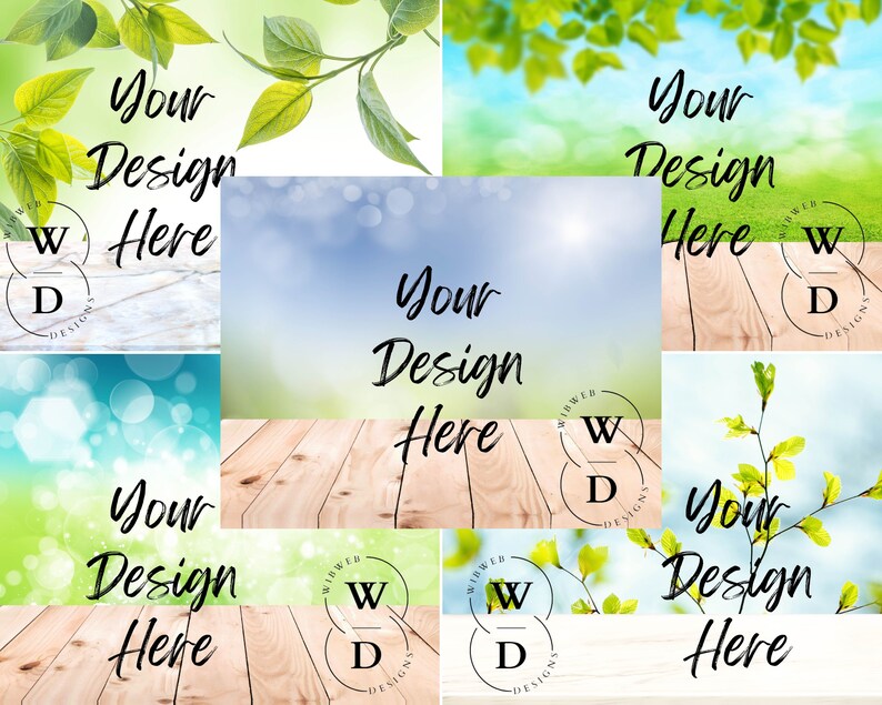 25 Spring Mockups, Spring Digital Backgrounds Product Mockup Bundle ...