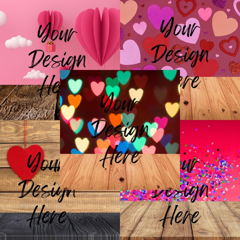 25 Valentine Mockups, Valentine Digital Backgrounds Product Mockup ...
