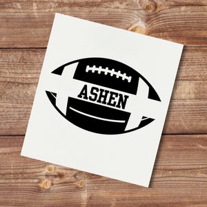 Custom Football Player Name Sticker Vinyl Decal, Personalized Football ...