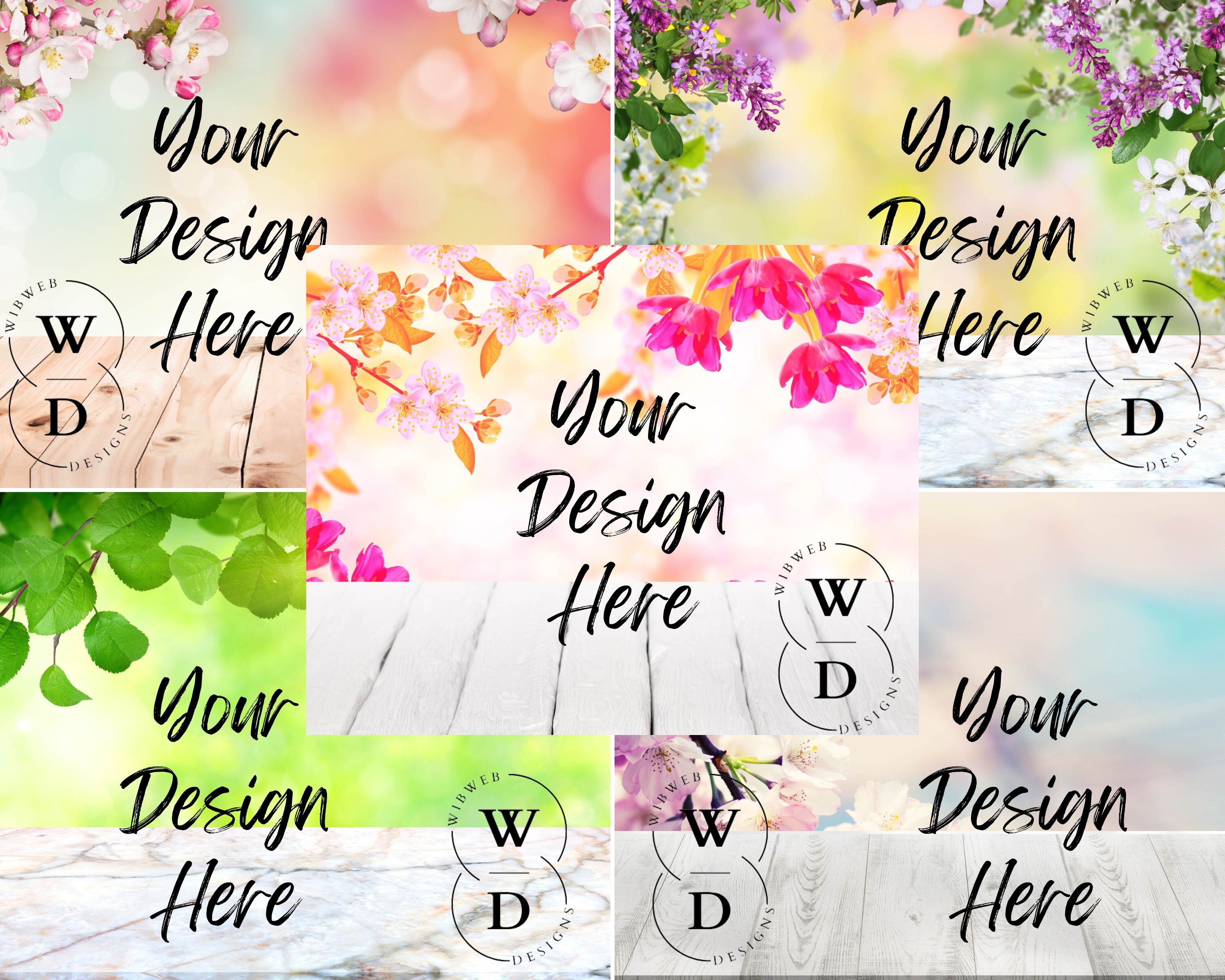 25 Spring Mockups, Spring Digital Backgrounds Product Mockup Bundle ...