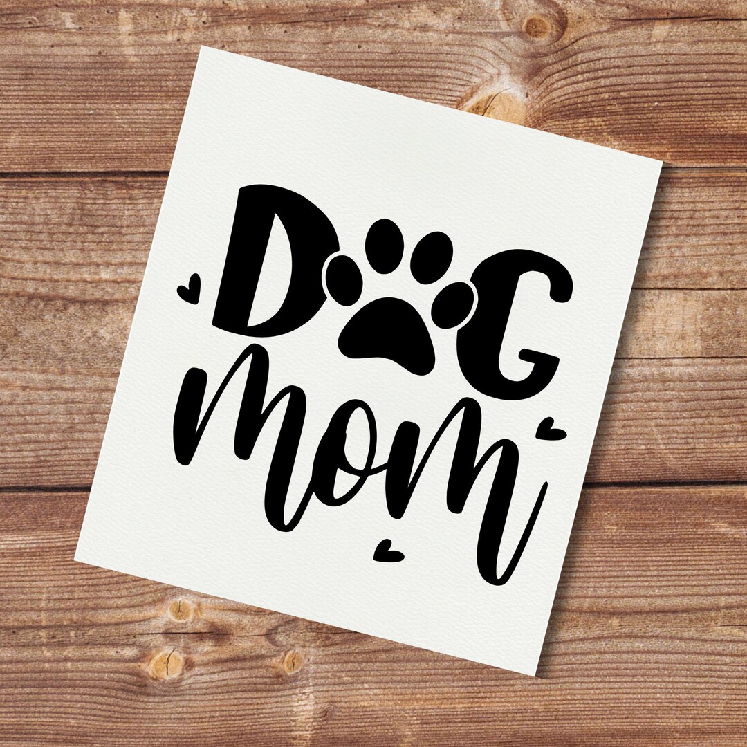 Dog Mom Vinyl Decal: Dog Mom Heart Sticker Bumper Sticker - Etsy