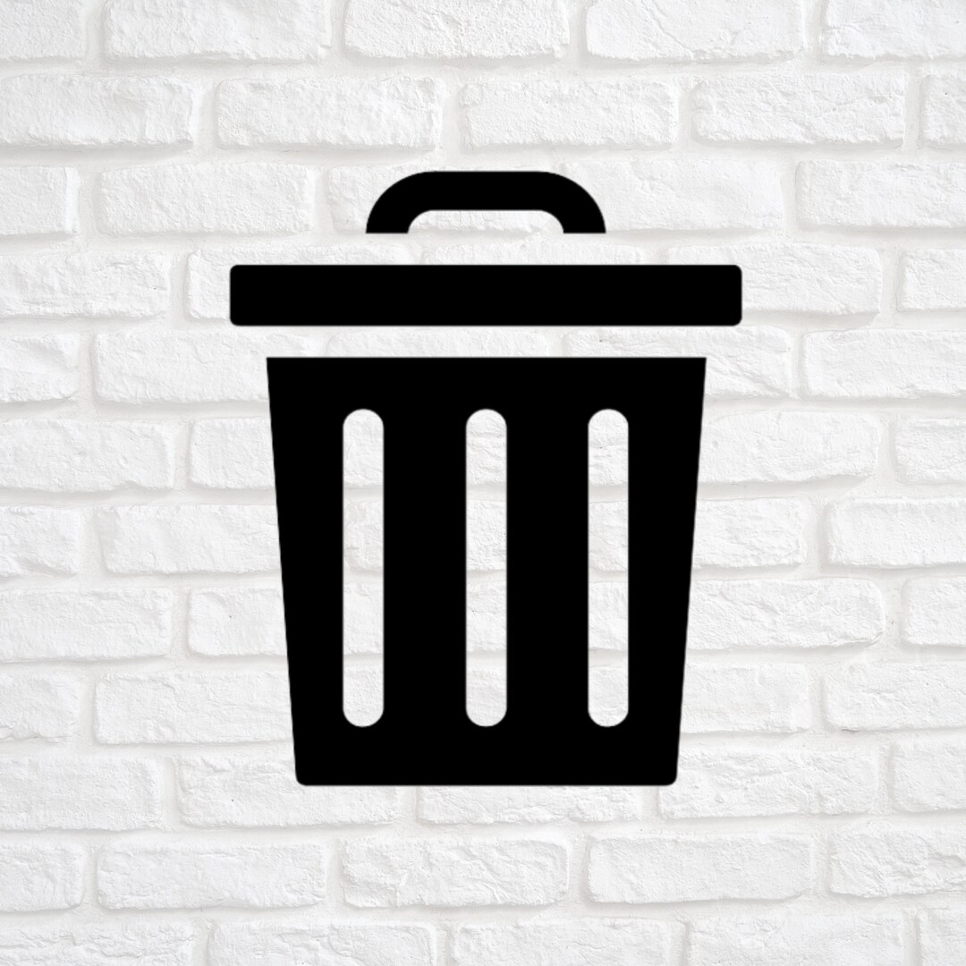 Trash Can Sticker Vinyl Decal, Trash Can Waste Bin Sticker Label Decal ...