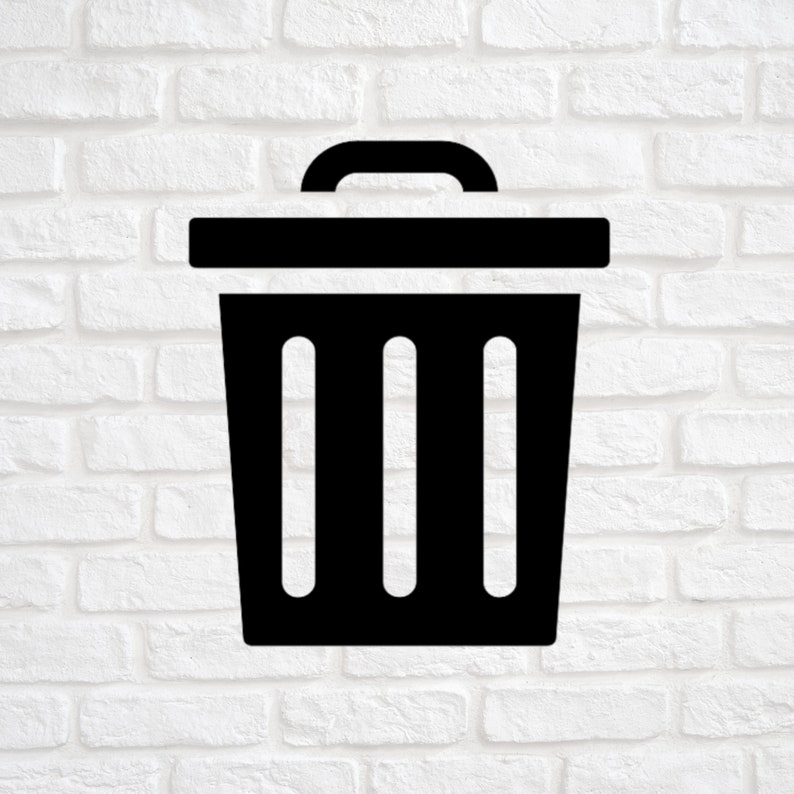 Trash Can Sticker Vinyl Decal Trash Can Waste Bin Sticker - Etsy